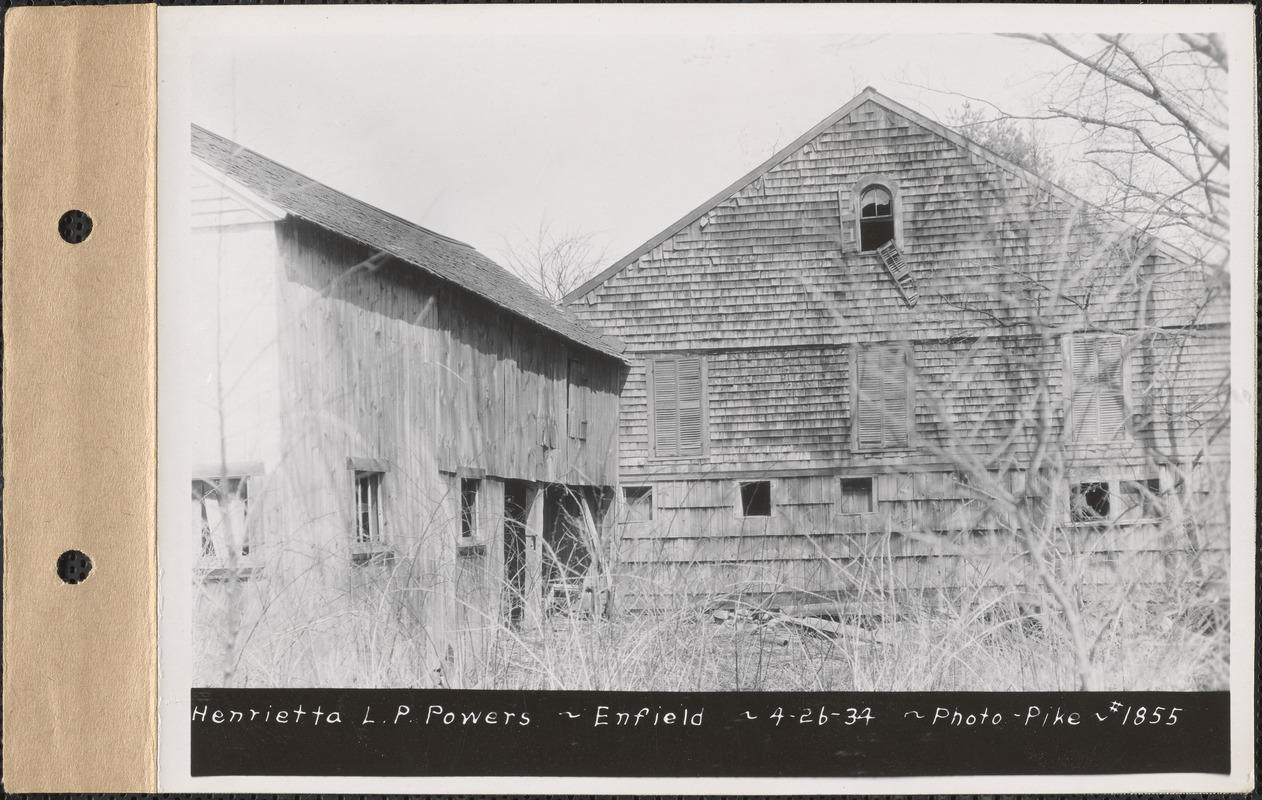 Henrietta L. P. Powers, barn, Enfield, Mass., Apr. 26, 1934 - Digital ...