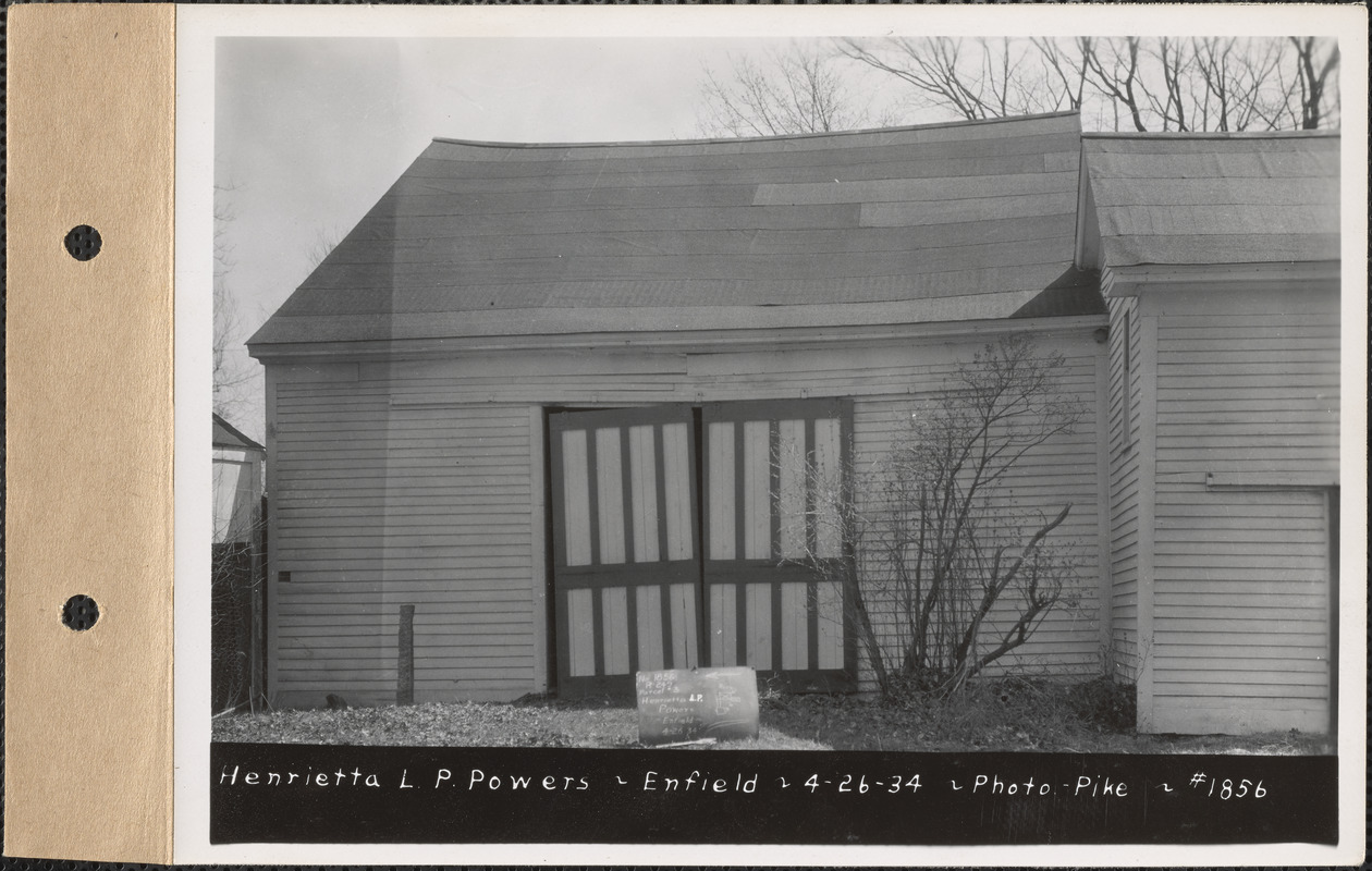 Henrietta L. P. Powers, barn, Enfield, Mass., Apr. 26, 1934 - Digital ...
