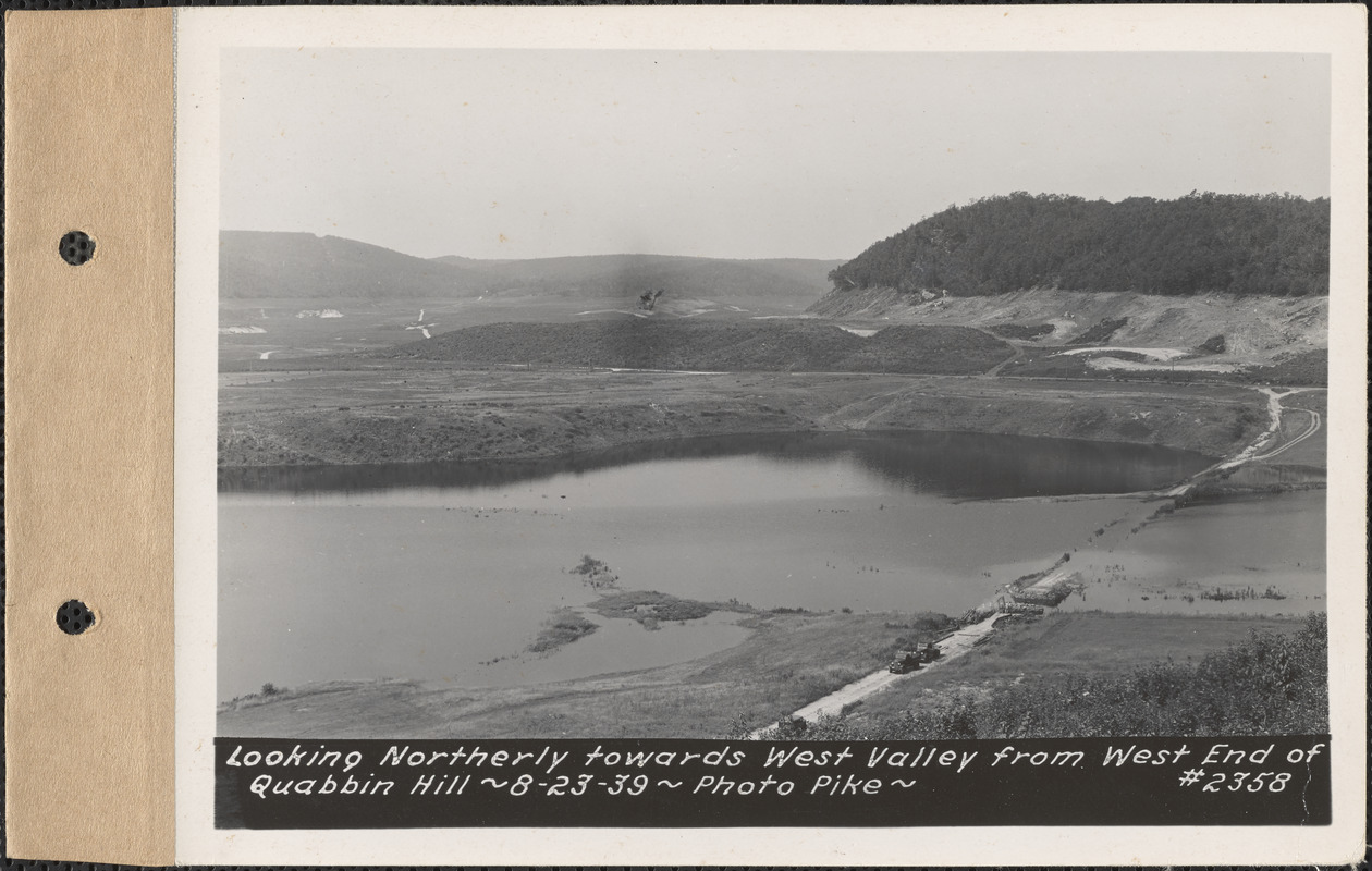 Looking northerly towards west valley from west end of Quabbin Hill ...