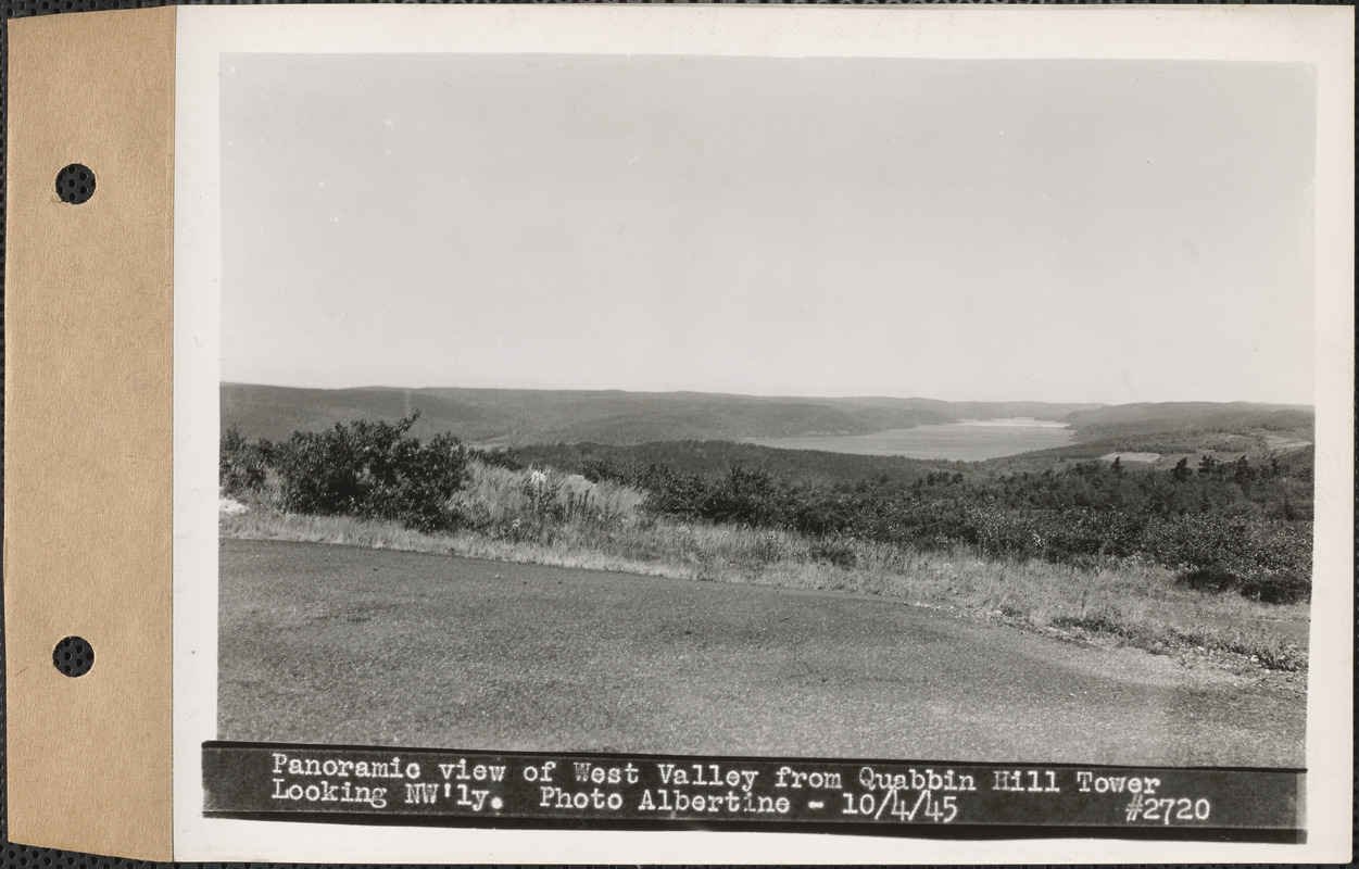 Panoramic view of West Valley from Quabbin Hill Tower, looking ...