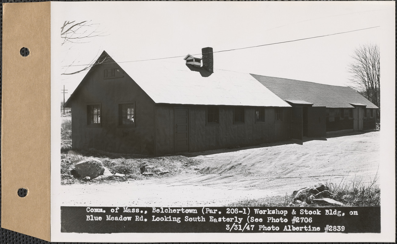 Commonwealth of Massachusetts, workshop and stock building on Blue ...