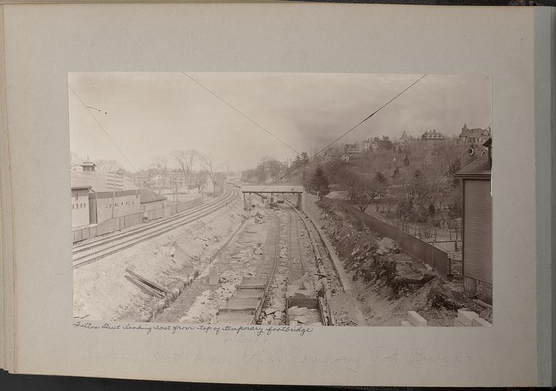 Felton Street looking east from the top of the temporary foot bridge ...