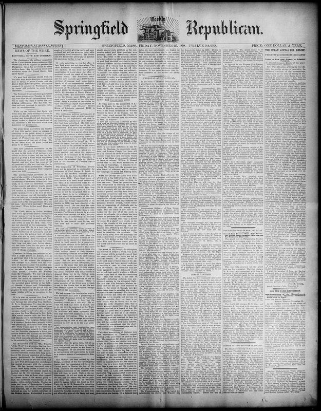 Springfield Weekly Republican - Digital Commonwealth