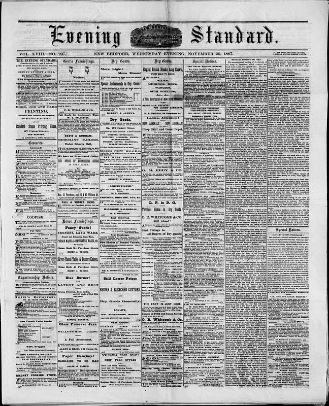 Evening Standard. November 20, 1867 - Digital Commonwealth
