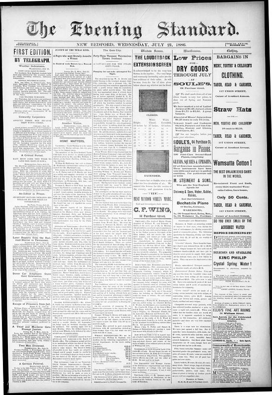 Evening Standard. July 21, 1886 - Digital Commonwealth