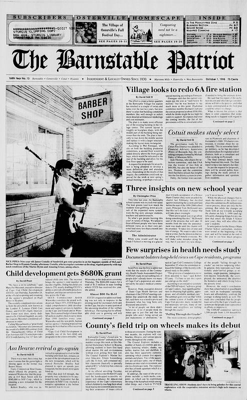 Barnstable Patriot. October 01, 1998 - Digital Commonwealth