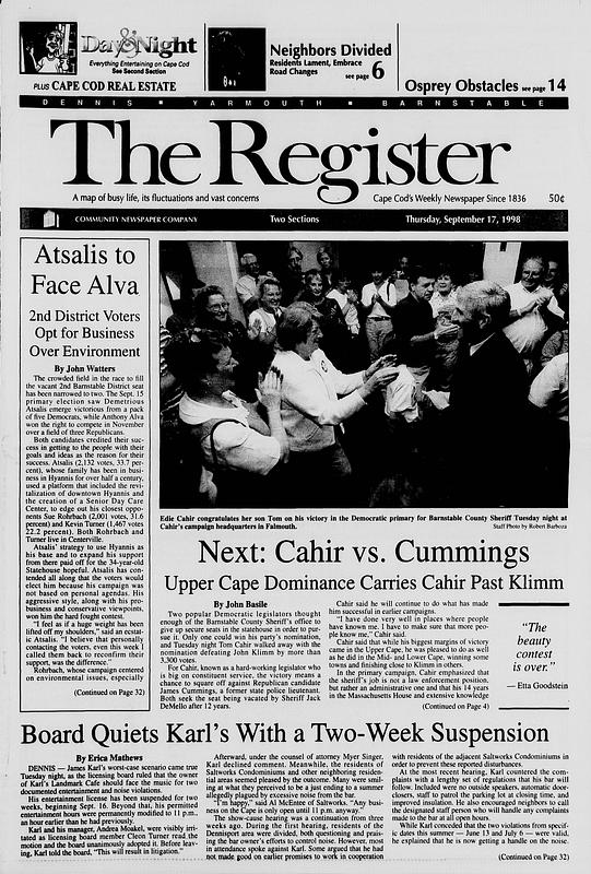 The Register. September 17, 1998 - Digital Commonwealth