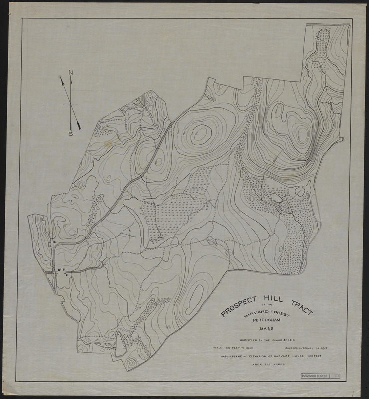 Prospect Hill Tract 1910 Topographic map - Digital Commonwealth