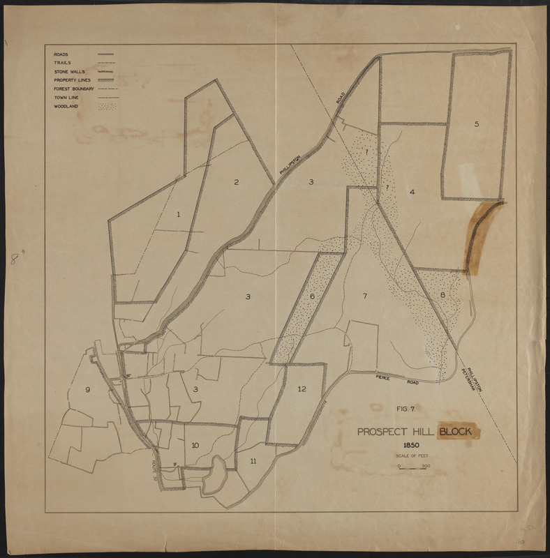 Prospect Hill Block 1850 Fig. 7 Land use map - Digital Commonwealth