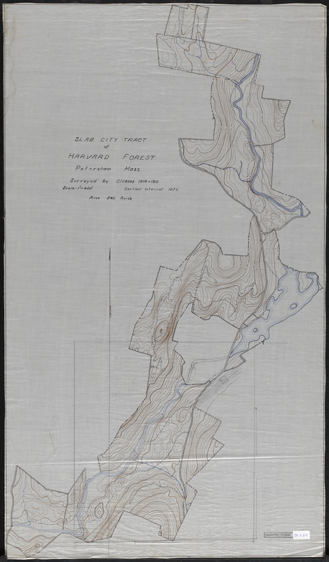 Slab City Tract of Harvard Forest Topographic Map of Compartments II ...