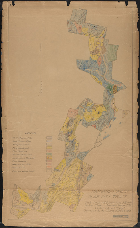 Slab City Tract Stand Map Surveyed by the Class of 1909-1912 ...