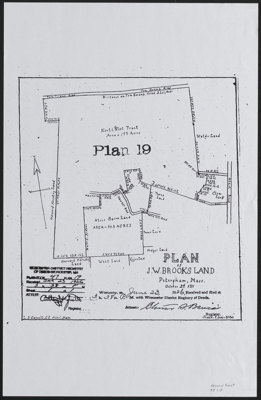 Plan of J. W. Brooks Land - Digital Commonwealth