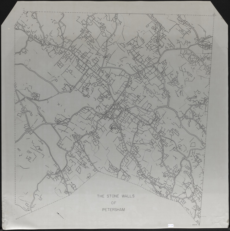 The Stone Walls of Petersham - mylar overlay - Digital Commonwealth