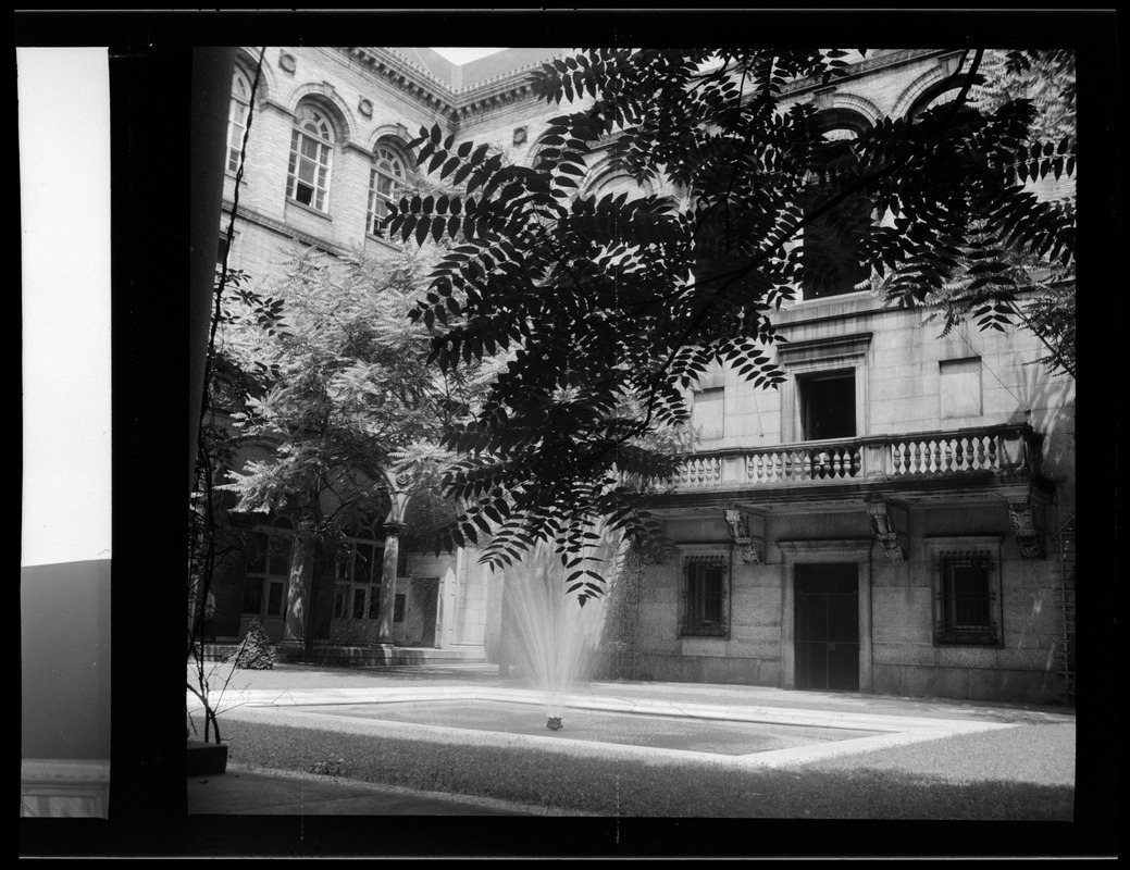 Boston Public Library courtyard - Digital Commonwealth