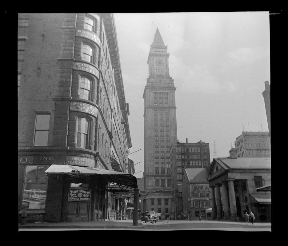 View of Custom House Tower from Clinton Street and Commercial Street ...