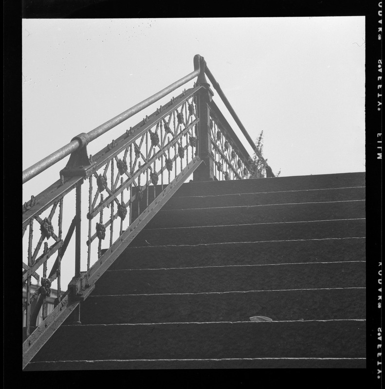 Stairway, Forest Hills railroad bridge, Boston - Digital Commonwealth
