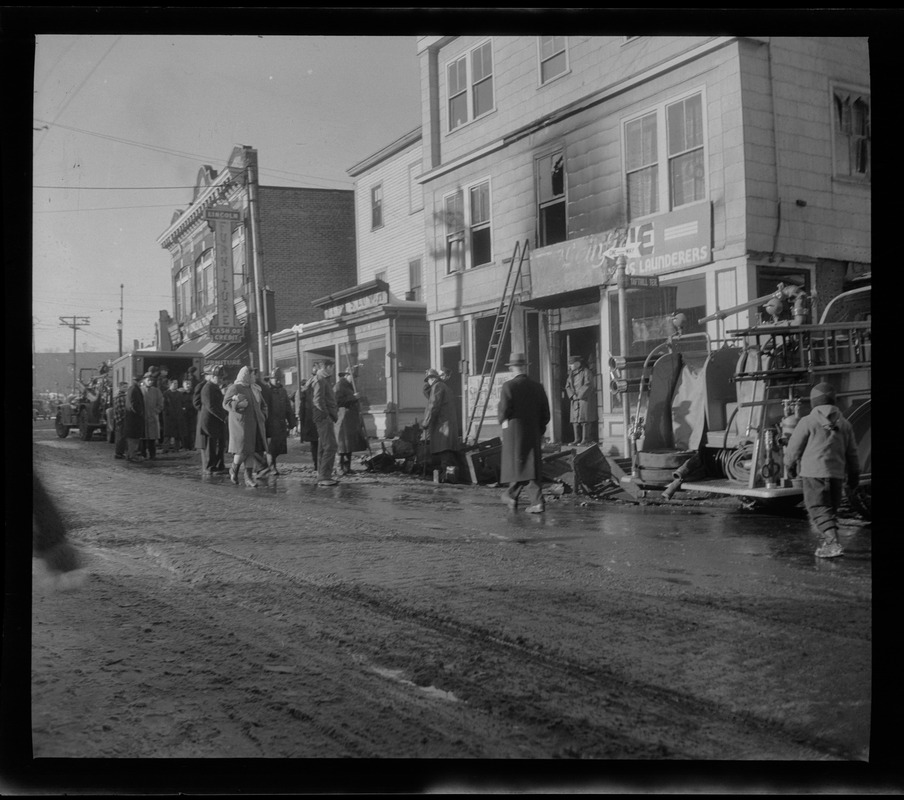 Fire in Roslindale Square - Digital Commonwealth
