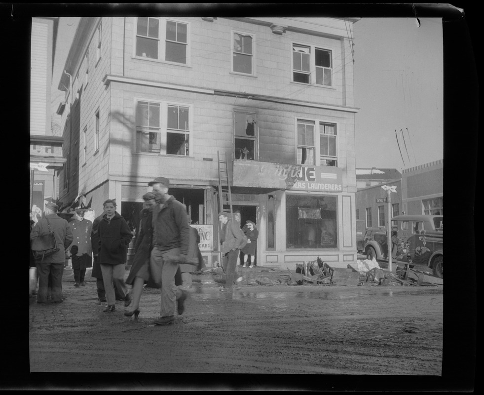 Fire in Roslindale Square - Digital Commonwealth
