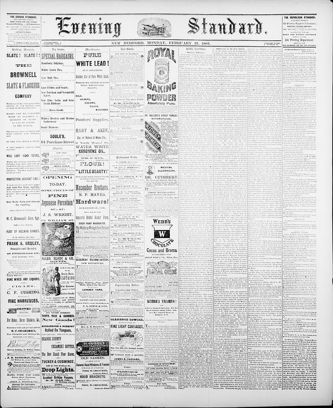 Evening Standard. February 21, 1881 - Digital Commonwealth