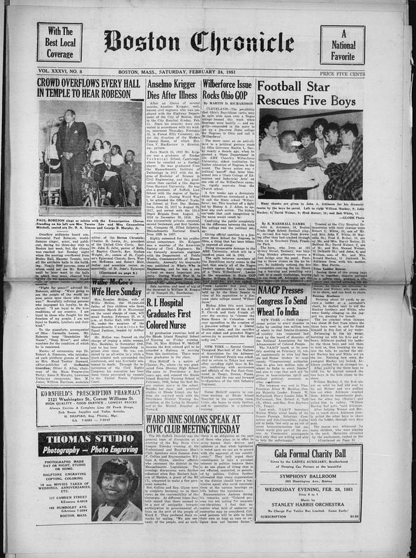Boston Chronicle. February 24, 1951 - Digital Commonwealth