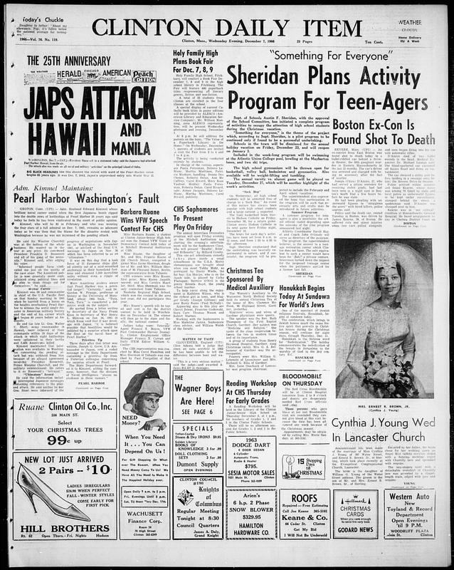 Clinton Daily Item. December 07, 1966 - Digital Commonwealth
