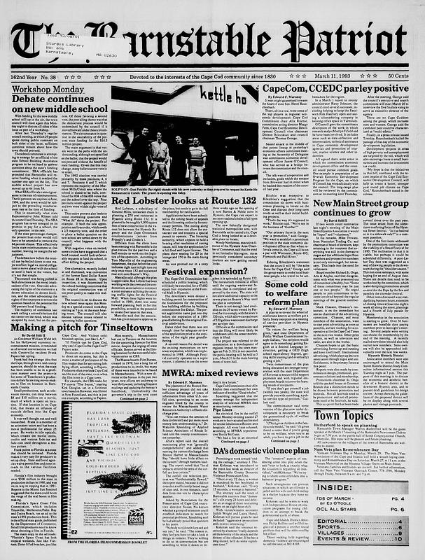 Barnstable Patriot. March 11, 1993 - Digital Commonwealth