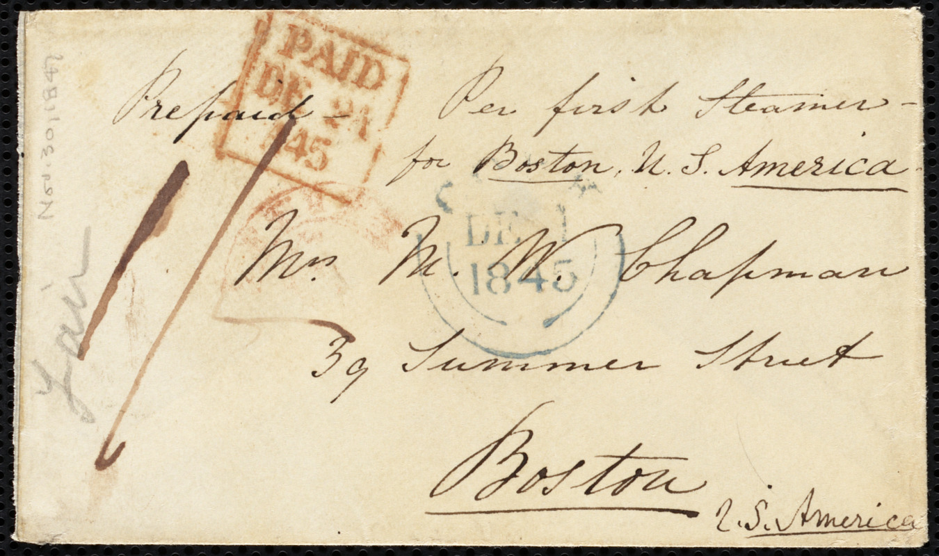 Letter from Isabel Jennings, [Cork, Ireland], to Maria Weston Chapman ...