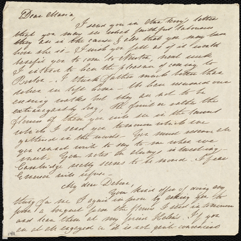 Letter from Mary Gray Chapman to Maria Weston Chapman and Debora Weston ...