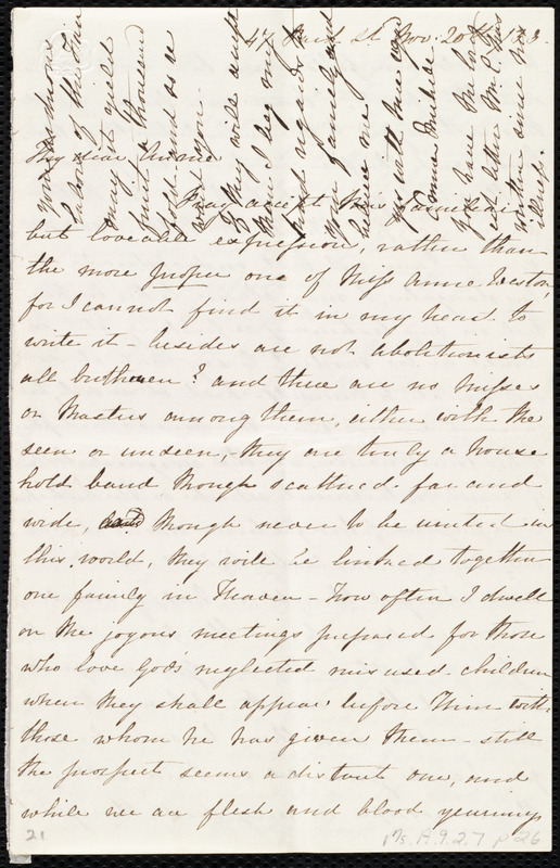 Letter from Emma Michell, 47 Park St., [Bristol, England], to Anne ...
