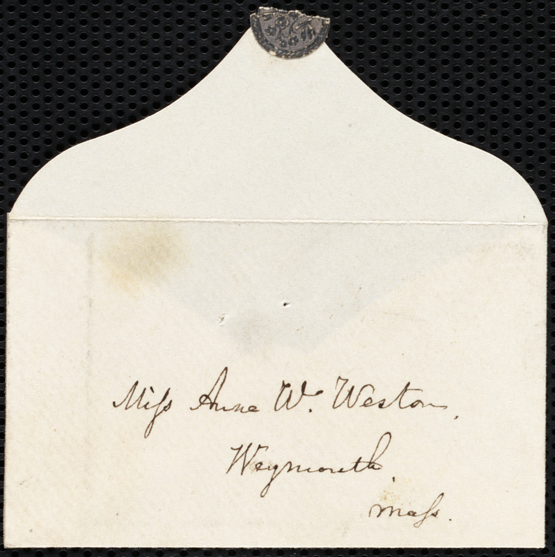 Letter from Samuel May, Anti Slavery Office, 21 Cornhill, Boston, [Mass ...