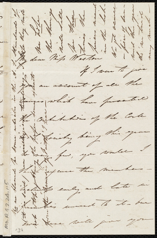 Letter from Isabel Jennings, [Cork, Ireland], to Anne Warren Weston ...