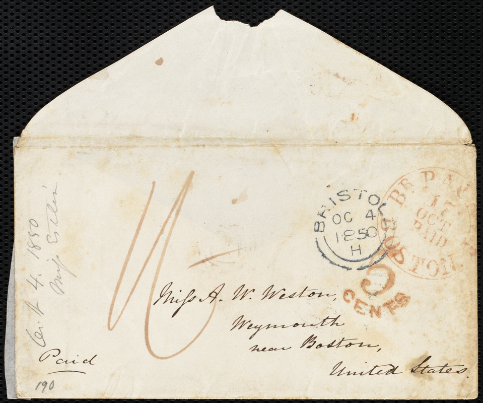 Letter from Mary Anne Estlin, [Bristol, England], to Anne Warren Weston ...