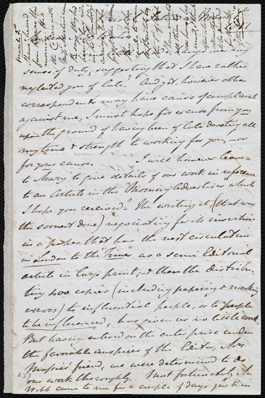 Letter from John Bishop Estlin, Bristol, [England], to Caroline Weston ...