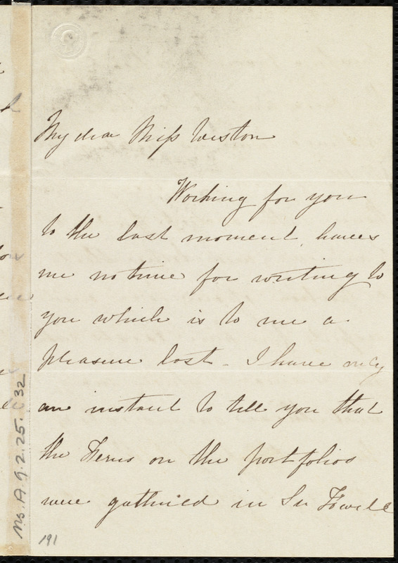 Letter from Emma Michell, Park St., [Bristol, England], to Anne Warren ...