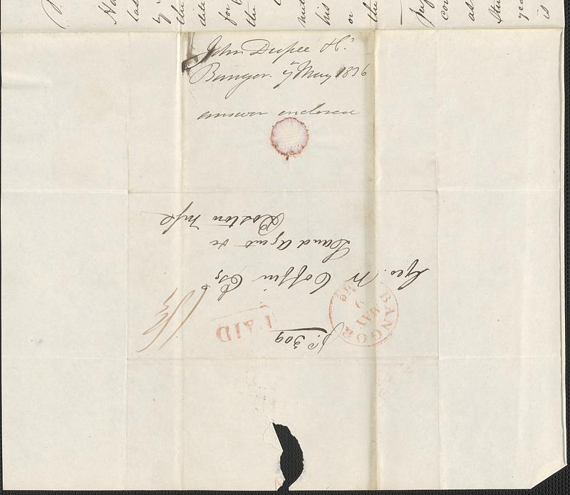John Dupee to George Coffin, 7 May 1836 - Digital Commonwealth