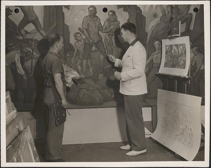 Sam Hersey [i.e. Hershey], mural for Rockport Town Hall - Digital ...