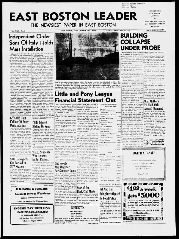 East Boston Leader. February 28, 1958 - Digital Commonwealth