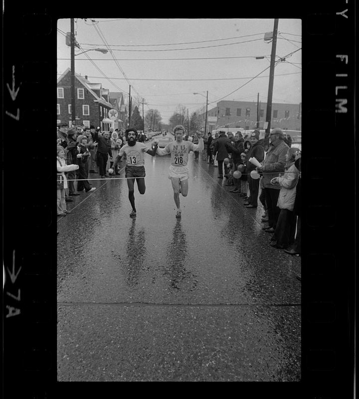 Foot race finish line, Boston - Digital Commonwealth