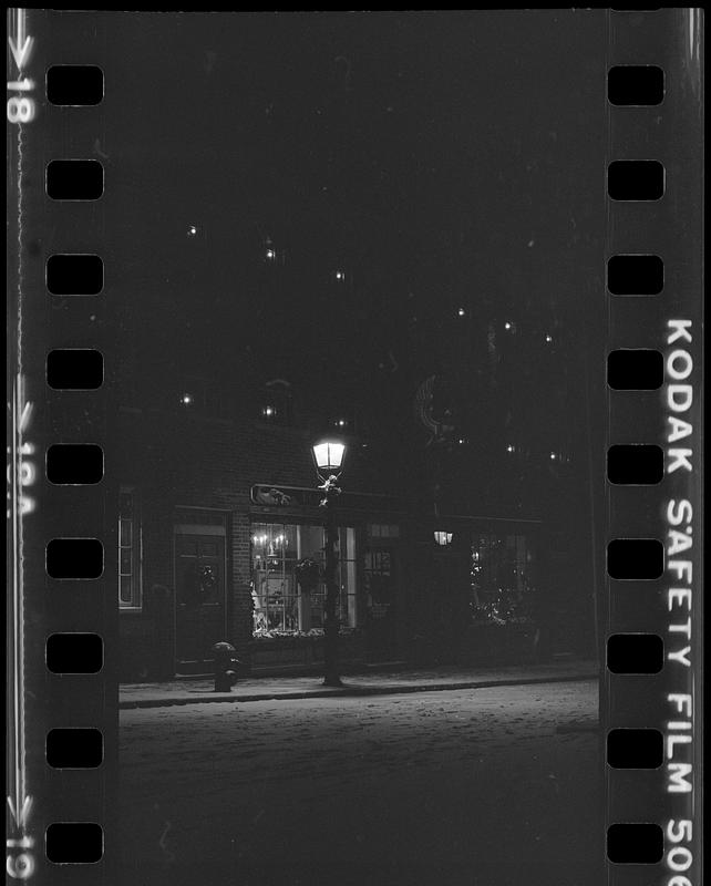 Old Newbury Crafters - Inn Street in snow - Digital Commonwealth