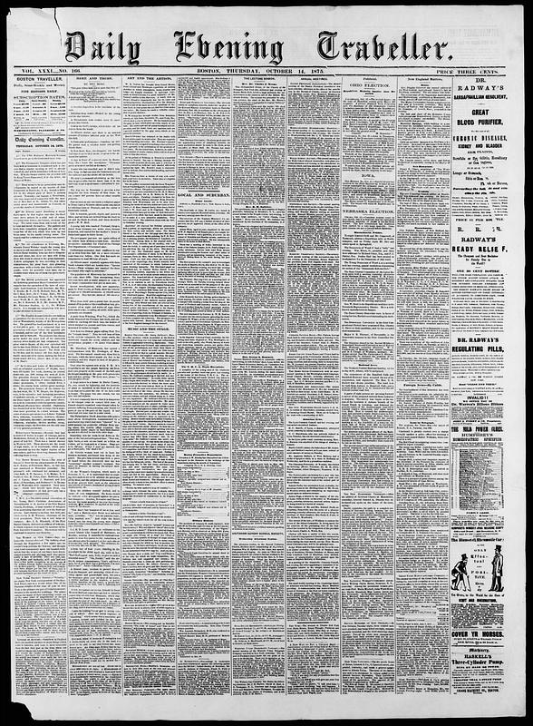 Daily Evening Traveller. October 14, 1875 - Digital Commonwealth