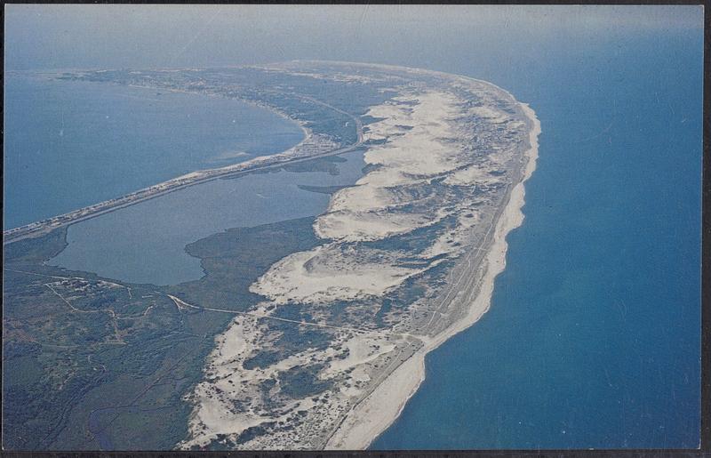 Cape Cod, Mass., aerial view of Provincetown and Cape Cod Dunes ...