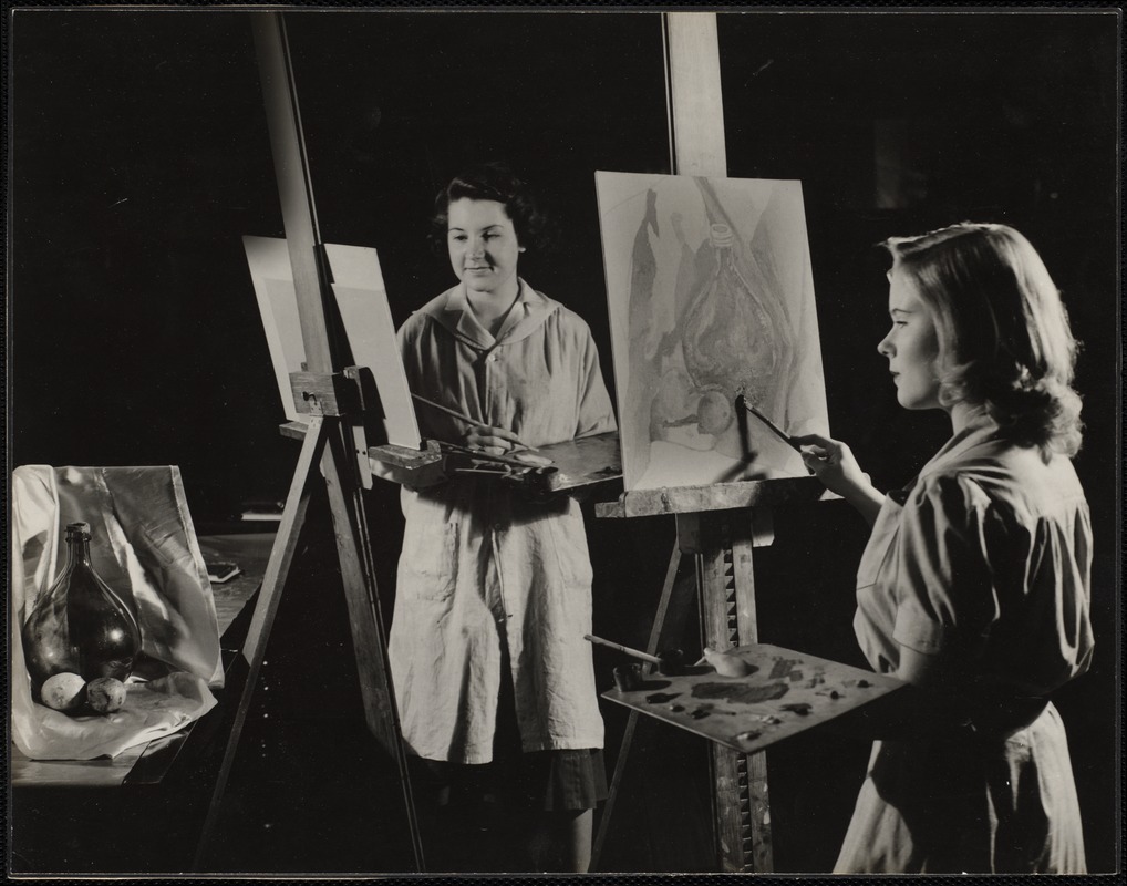 Students Painting a Still Life - Digital Commonwealth