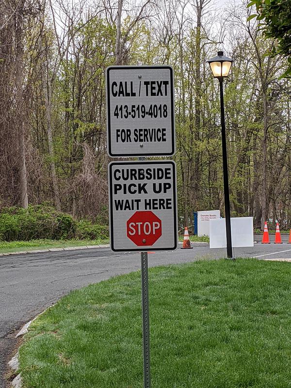 Curbside pickup sign - Digital Commonwealth