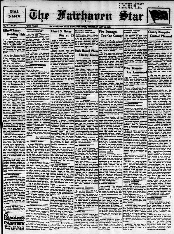 The Fairhaven Star. July 31, 1958 - Digital Commonwealth