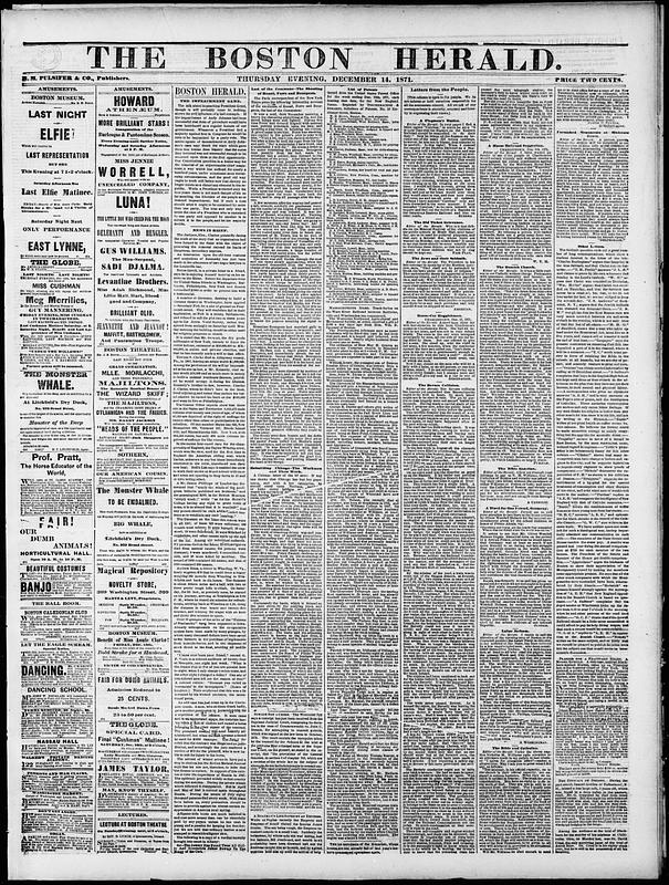 The Boston Herald. December 14, 1871 - Digital Commonwealth