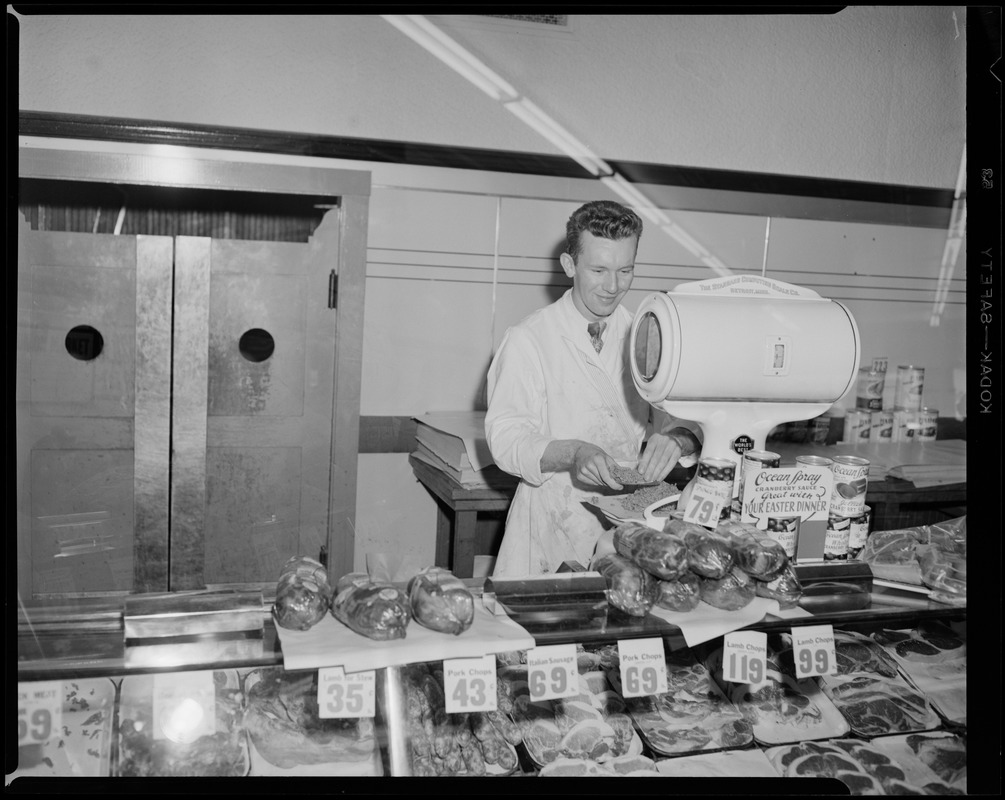 Business district. Super market. First National stores. Francis Cornell ...