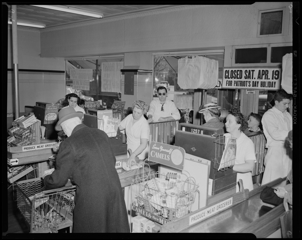 Business district. Super market. First National stores. Mary Rodday ...