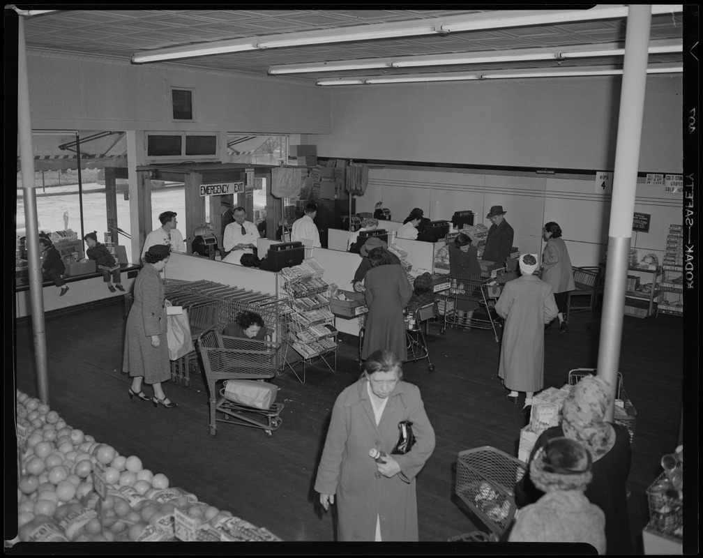 All kinds of candid shots. First National stores - Digital Commonwealth