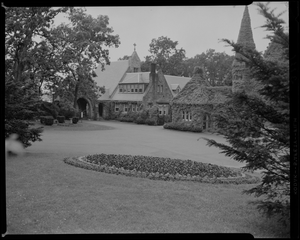 Forest Hill Cemetery. Flower and building - Digital Commonwealth