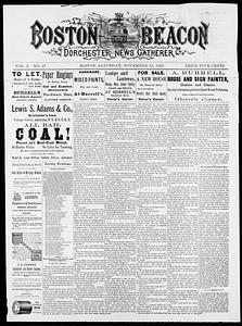 The Boston Beacon and Dorchester News Gatherer, November 24, 1883 ...